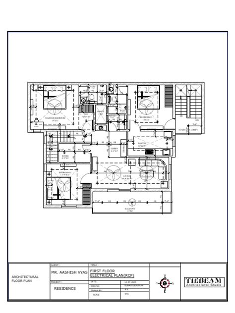First Floor Elecrical Rcp And Eletrical Drawing Pdf