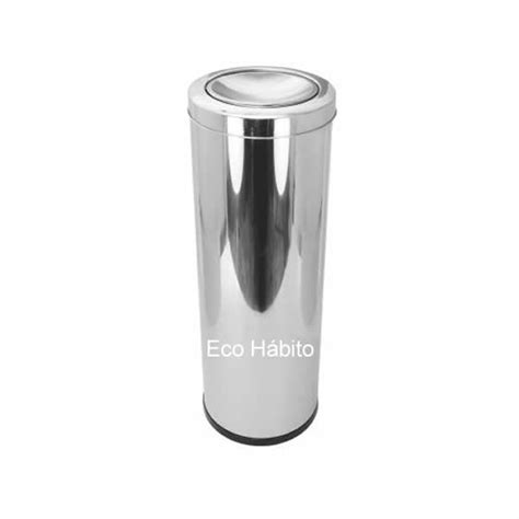 lixeira inox tampa flip top inox basculante 30 litros Eco Hábito