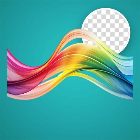 Colorful Sound Waves Abstract White Background Horizontal Composition Premium Ai Generated Psd
