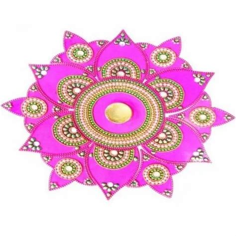 Round Acrylic Rangoli Packaging Type Packet Sizedimension Mix At