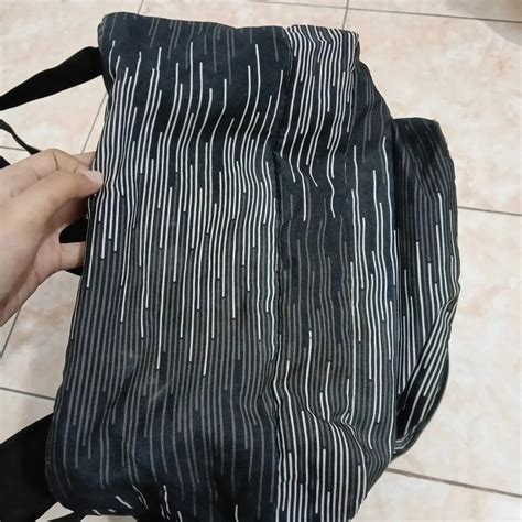 Preloved Tas Trans By Jansport Hitam Motif Second Seken Original Fesyen Pria Tas Dompet