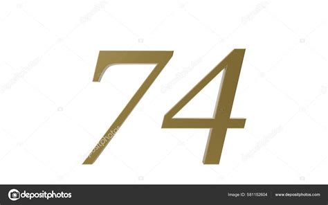 Gold Number Digit Metal Render Illustration Stock Photo Wirestock