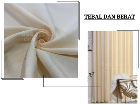Jun15 Ltd Cotton Linen Linen Langsir Tebal 80 Blackout Langsir