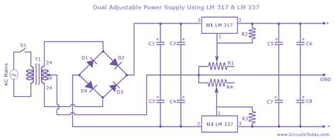 Operational Amplifier Arduino Controlled Bench Power Supply