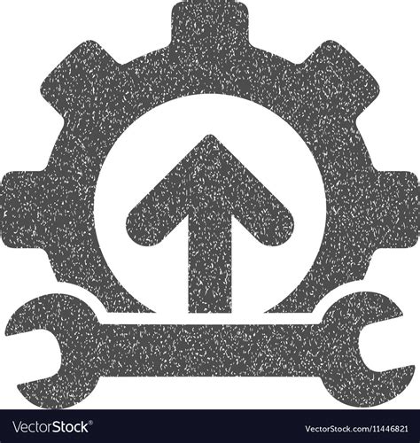 Gear Integration Tools Grainy Texture Icon Vector Image