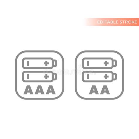 Two Aa And Aaa Batteries Label Stock Vector Illustration Of Vector