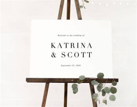 Printable Wedding Welcome Sign Large Wedding Welcome Sign Etsy