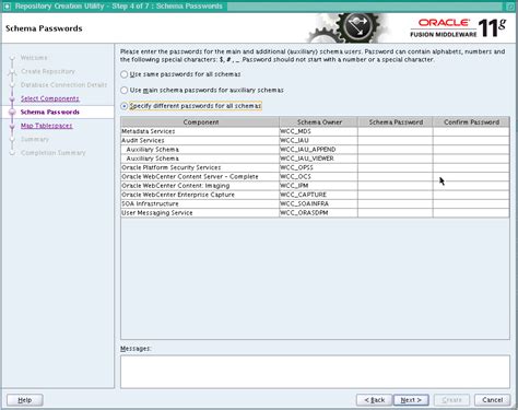 preparing the database for an enterprise deployment