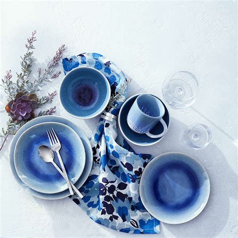 Caspian Blue Reactive Glaze Dinner Plate Reviews Crate And Barrel Canada