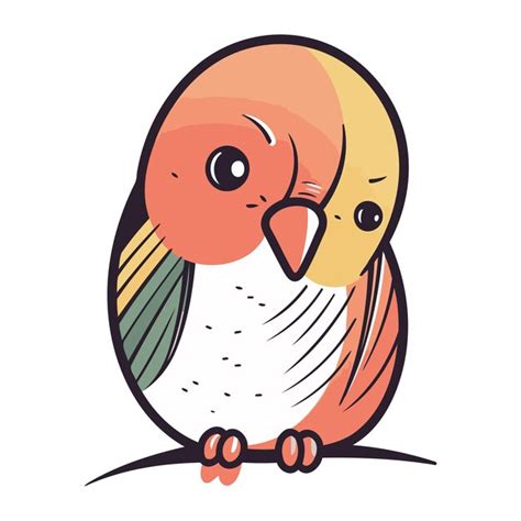 Premium Vector Cute Cartoon Bird Vector Illustration Isolated On A