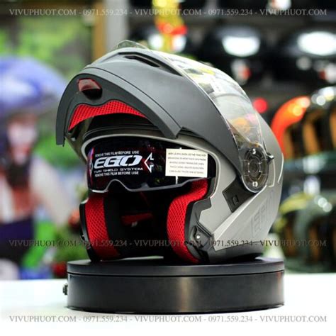 Mũ Bảo Hiểm Fullface Ego E 9 Xám Nhám Vivuphượt