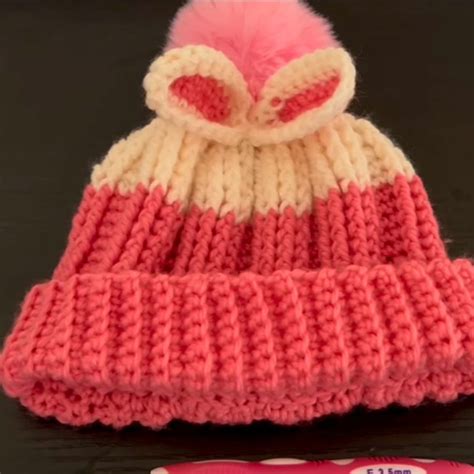 Colorful Crochet Easter Bunny Hat 6 12 Months Pattern Yours Crafts