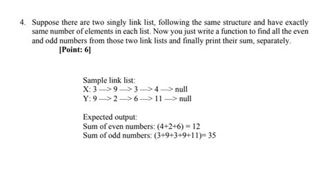 Solved 4 Suppose There Are Two Singly Link List Following