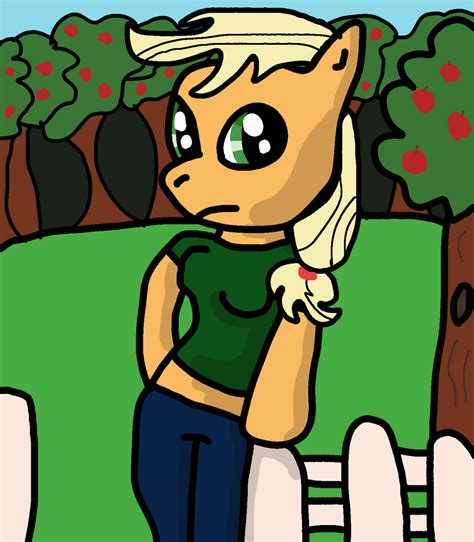 Applejack Anthro By Hoopman98 On Deviantart