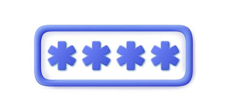 3d Locked Password Field Isolated On White Background Icon For Web And