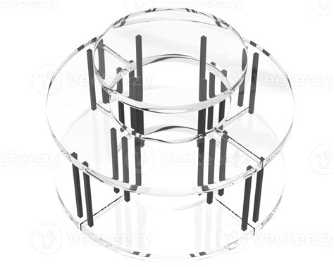 Round Display Table Isolated On Background 3d Rendering Illustration