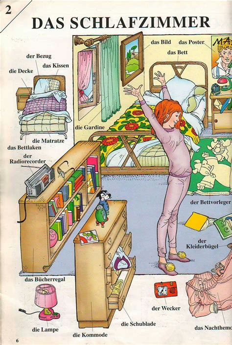 Das Schlafzimmer Aprendizaje Idioma Alemán Aprender Francés Idioma