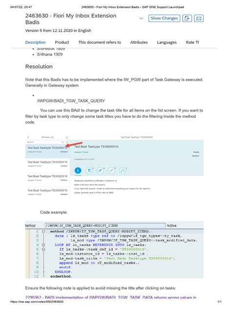 Fiori My Inbox Extension Badis Pdf