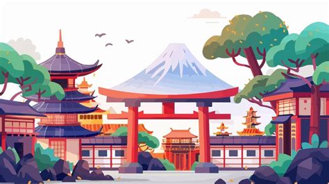 Edificios Tradicionales Chinos Y Japoneses Templos Y Puertas