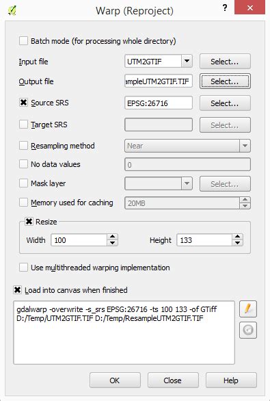 Dominoc Resampling A Single GeoTiff Image In QGIS