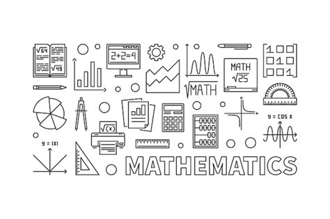 Premium Vector Vector Mathematics Concept Modern Illustration Math Outline Banner