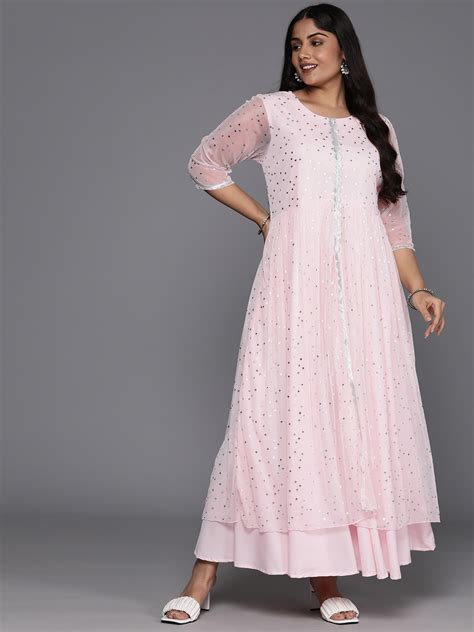 Buy A Plus By Ahalyaa Plus Size Conversational Print A Line Maxi Ethnic Dress Ethnic Dresses