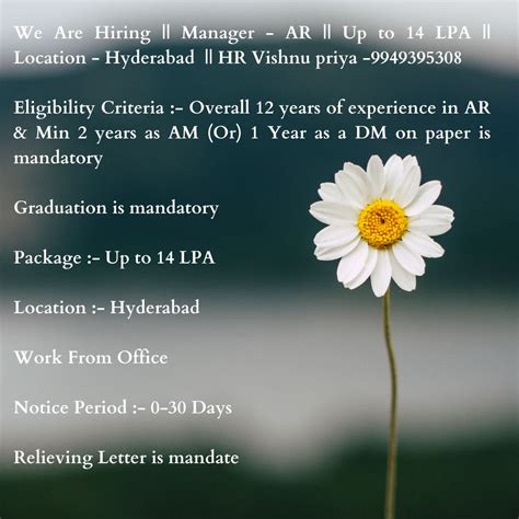 Vishnupriya Kancharla On Linkedin We Are Hiring Ar Manager Rcm