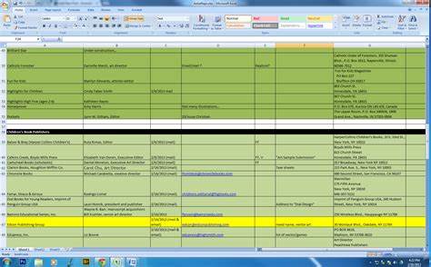 Submission Tracking Spreadsheet Db Excel