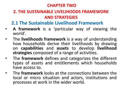 Sustainable Livelihood Framework Ppt