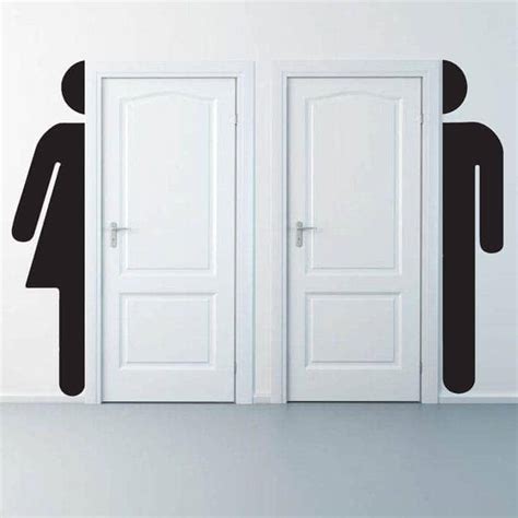 Wc Skilt Stort Wallsticker Wallstickers Billige Wallstickers I God