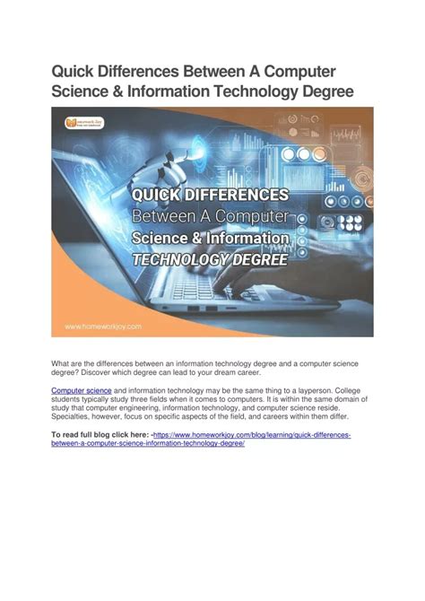 Ppt Quick Differences Between A Computer Science Powerpoint