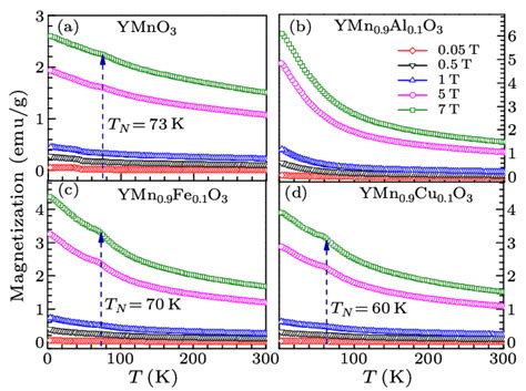 Color Online Temperature Dependence Of Magnetization Of A Ymno 3 Download Scientific