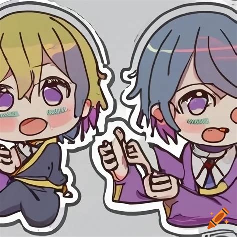 Chibi Sticker Of A Person Clapping