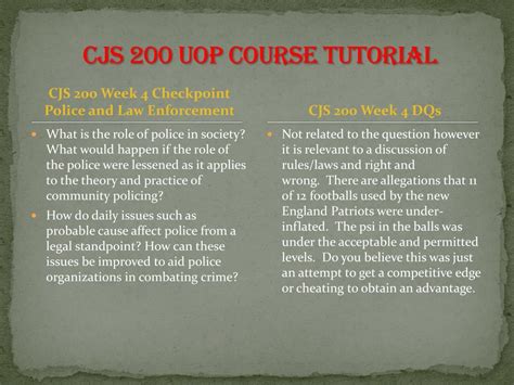 Ppt Cjs 200 Uop Courses Uophelp Powerpoint Presentation Free