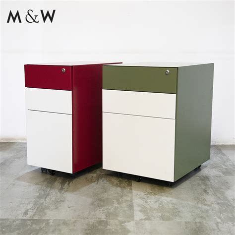 Mandw 3 Drawer Mobile File Cabinet Mobile Pedestal Movable File Cabinet