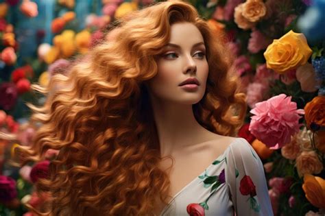 Premium Photo Vibrant Model In Lush Botanical Garden