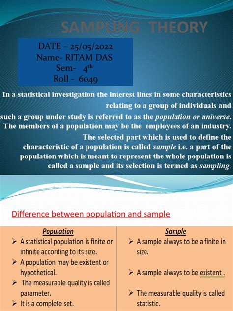 Sampling Theory Ppt Present Pdf Sampling Statistics Bias Of An