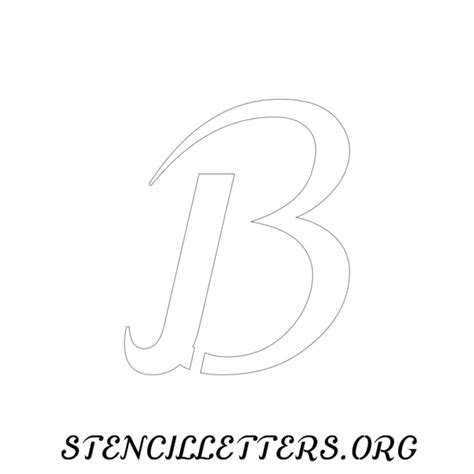 2 Inch Free Printable Individual 144 Cursive Uppercase Letter Stencils Stencil Letters Org
