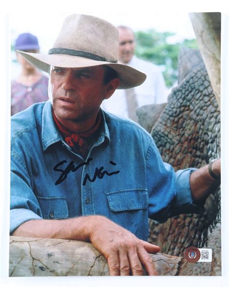 Sam Neill Signed Jurassic Park 8x10 Photo Beckett Pristine Auction