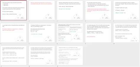 Concentration Calculations Practice Slides And Worksheet Gcse