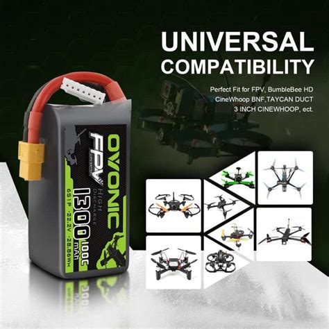 Комплект от 4 Lipo батерии 6S 22.2V 1300mAh с XT60 конектор, разряд ...