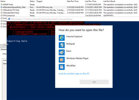 Powershell Fails From Scheduled Task Programming And Development