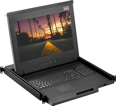 Crystal Image Technologies 1u 4k Rackmount Console Drawer 3840 X 2160 Display Port 12 Input