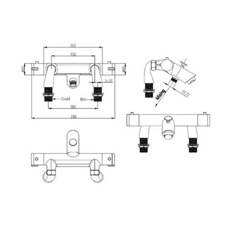 Soho Chrome Deck Mounted Thermostatic Bath Shower Mixer Tap And 3 Way