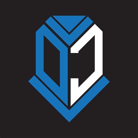 Diseño De Logotipo De Letra Dj Sobre Fondo Negro Concepto De Logotipo