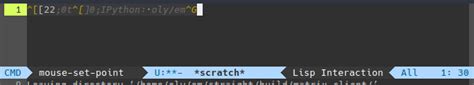 Wierd Text From Ipython In Scratch Buffer Remacs