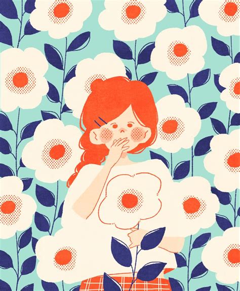 花柄と女の子 Colores