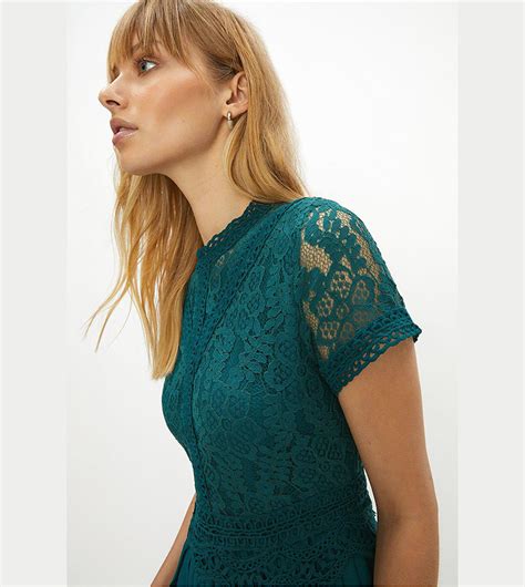 Buy Coast Lace Bodice Pleat Skirt Midi Dress In Forest 6thstreet Qatar