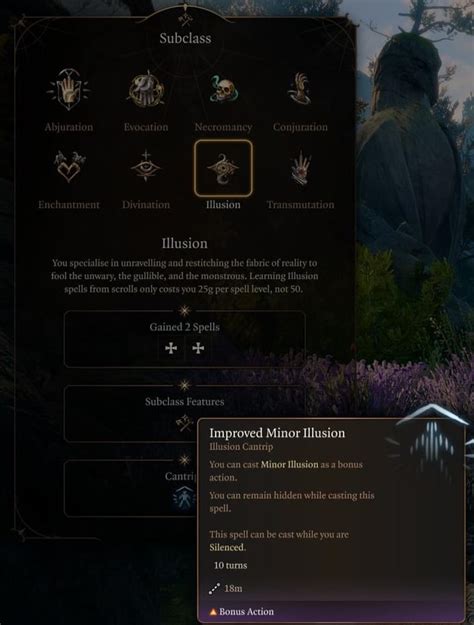 Wizard Subclass Features Rbaldursgate3