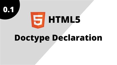 Html5 Doctype Declaration Html Basic Structure Youtube